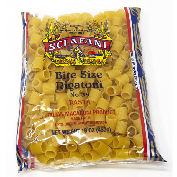 Sclafani Pasta #19 Bite Size Rigatoni 1 lb. - Ambrosi & Sons
